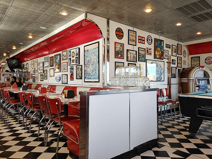 The walls don't just hold memorabilia; they hold stories&mdash;each frame a chapter in America's love affair with cars, music, and good food.