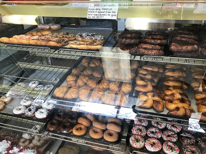 Donut real estate at its finest&mdash;prime locations for every flavor profile. The hardest decision you'll make all day is which one to choose first.