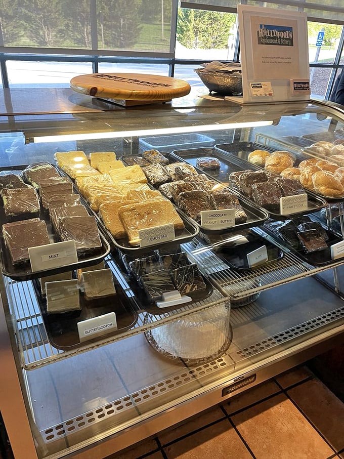 The display case&mdash;where willpower goes to die a delicious death. Each perfectly arranged square is a siren song of sweetness.