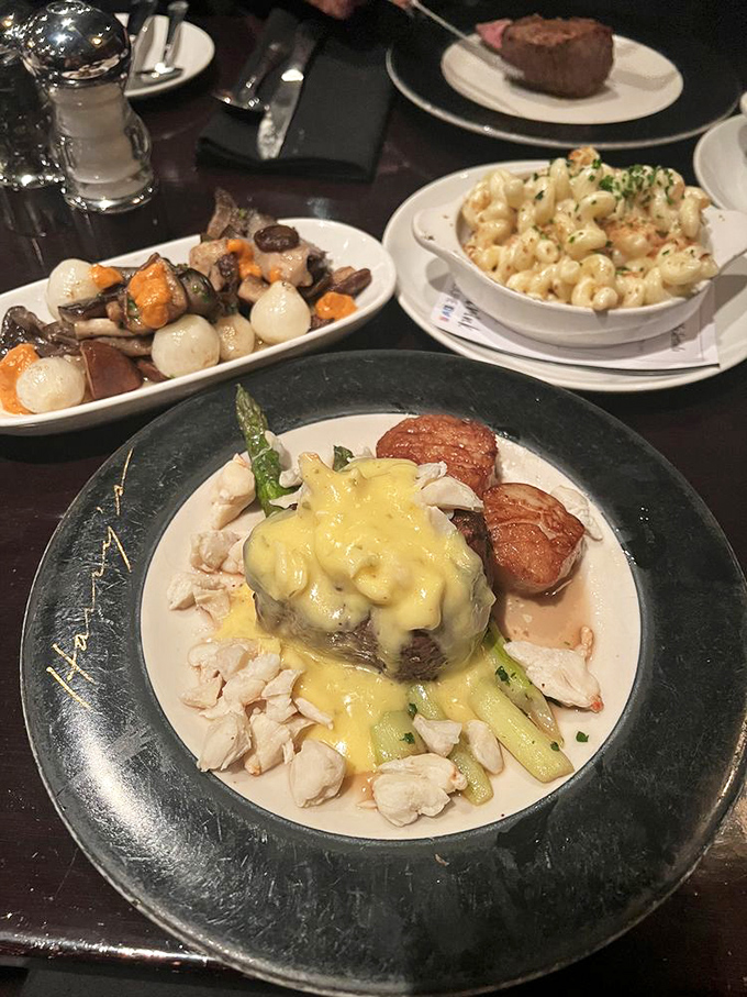 Filet mignon with Oscar topping &ndash; because the only thing better than perfect beef is perfect beef crowned with crab and hollandaise.