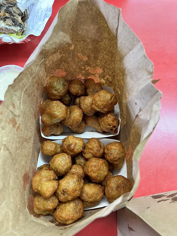 These mushrooms weren't just fried, they were transformed&mdash;like little umami bombs waiting to detonate on your taste buds.