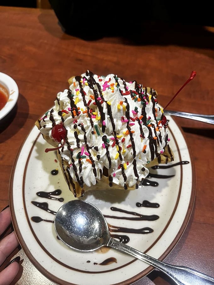 Fried ice cream: the impossible dessert that's somehow both hot and cold, crunchy and creamy – proof that culinary magic happens daily in this kitchen.