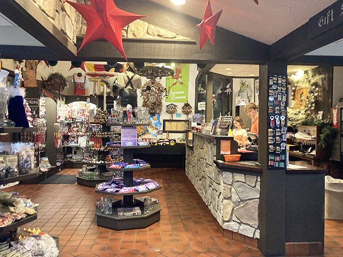 The gift shop isn't just retail therapy&mdash;it's how you bring a piece of German culture home. Those star decorations have found their way into many Hoosier homes.