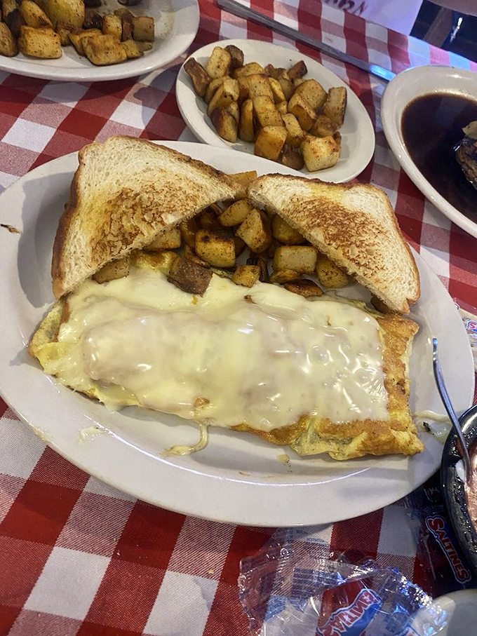 This ham and cheese creation represents the Dolly Parton philosophy of cooking: it looks simple, but there's serious talent behind that effortless presentation.