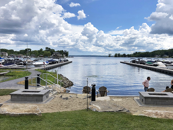 Lakeside simplicity where boats bob gently in agreement that the best views shouldn't require a yacht club membership.