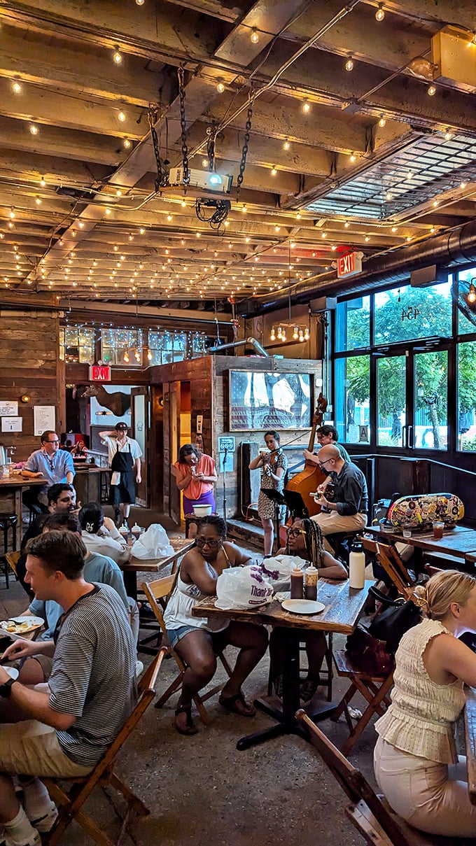 Live music and barbecue&mdash;a pairing as natural as smoke and meat. The twang of strings somehow makes everything taste even better.