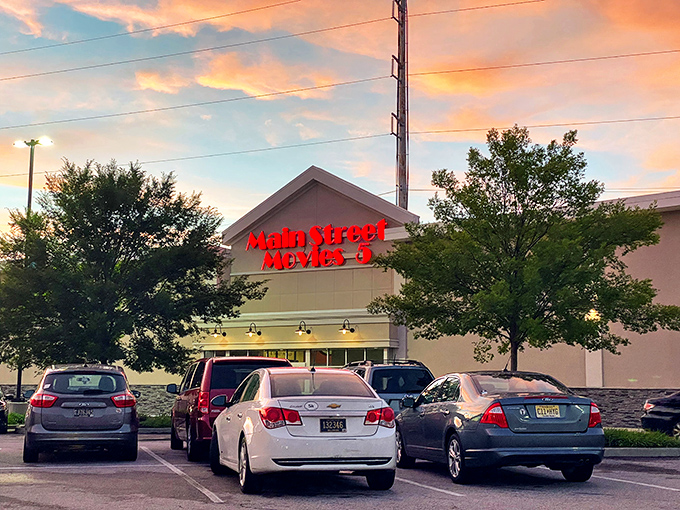 Even as the sun sets, Main Street Movies 5 lights up with possibilities &ndash; because every great treasure hunting day deserves a cinematic ending.