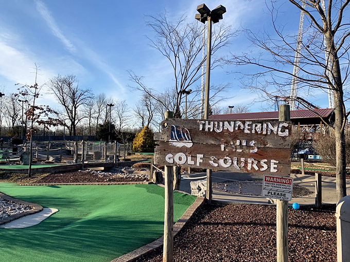 Thundering Falls Mini Golf offers the perfect blend of challenge and whimsy. That windmill hole has crushed dreams since time immemorial.
