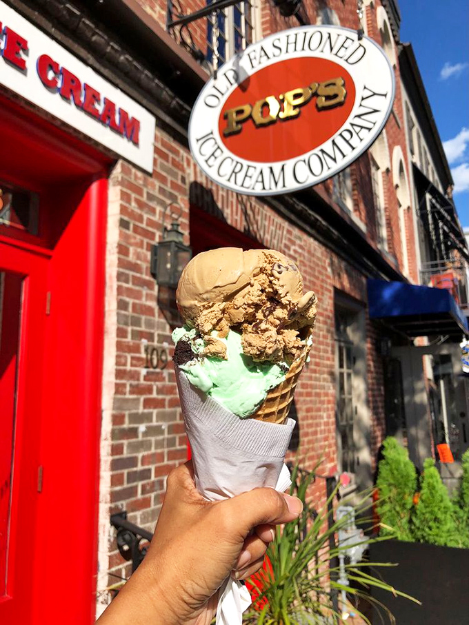 Two scoops that prove opposites attract—rich chocolate alongside refreshing mint creates the power couple of the ice cream world.