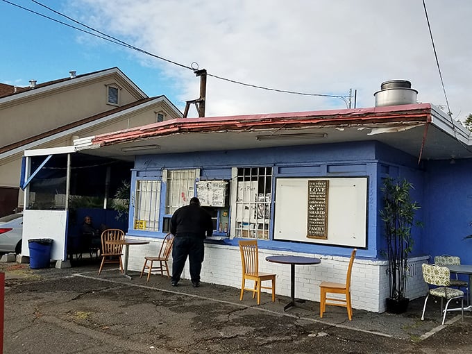 Outside seating has a no-frills charm that says, "We put our energy into the food, not fancy furniture." And that's exactly right.
