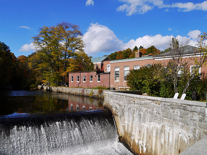 The town's historic mill buildings and waterfall create a scene so quintessentially New England you half-expect Robert Frost to stroll by reciting poetry.