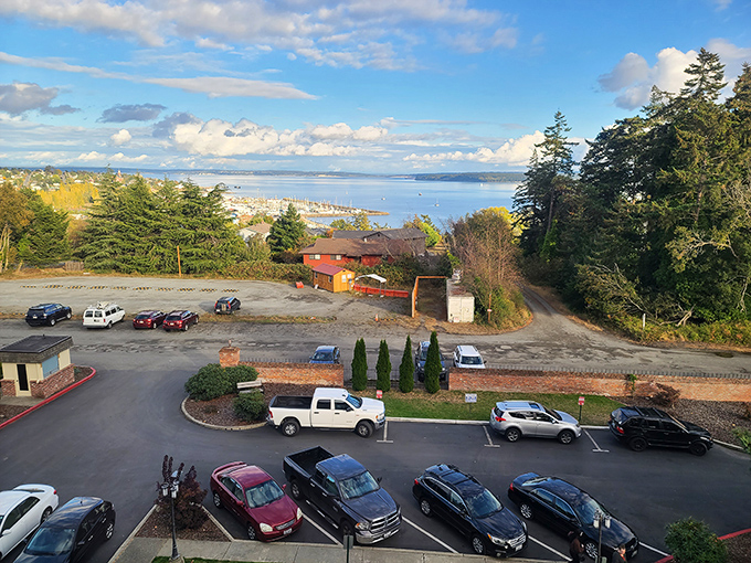 The view from Manresa reveals Port Townsend's harbor below &ndash; proof that sometimes the best castle amenity is simply location, location, location.