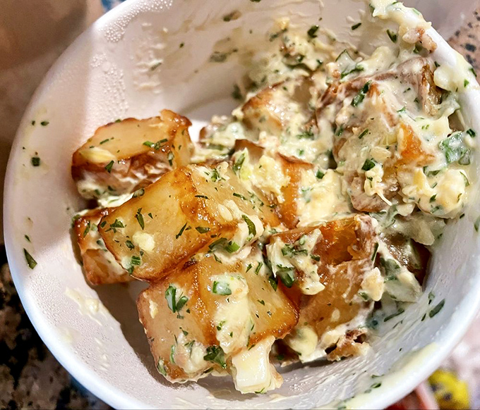 Potato salad that your grandmother would approve of, but with enough chef-driven flair to make it Instagram-worthy.
