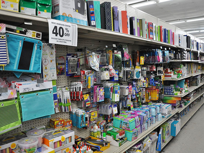 Office supply paradise! Those color-coded organizational tools might actually inspire you to finally sort that junk drawer at home.