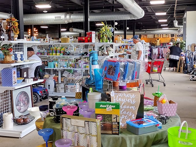 The thrill of the hunt in action—shoppers navigate the well-organized wilderness of possibilities, each on their own treasure-seeking mission.