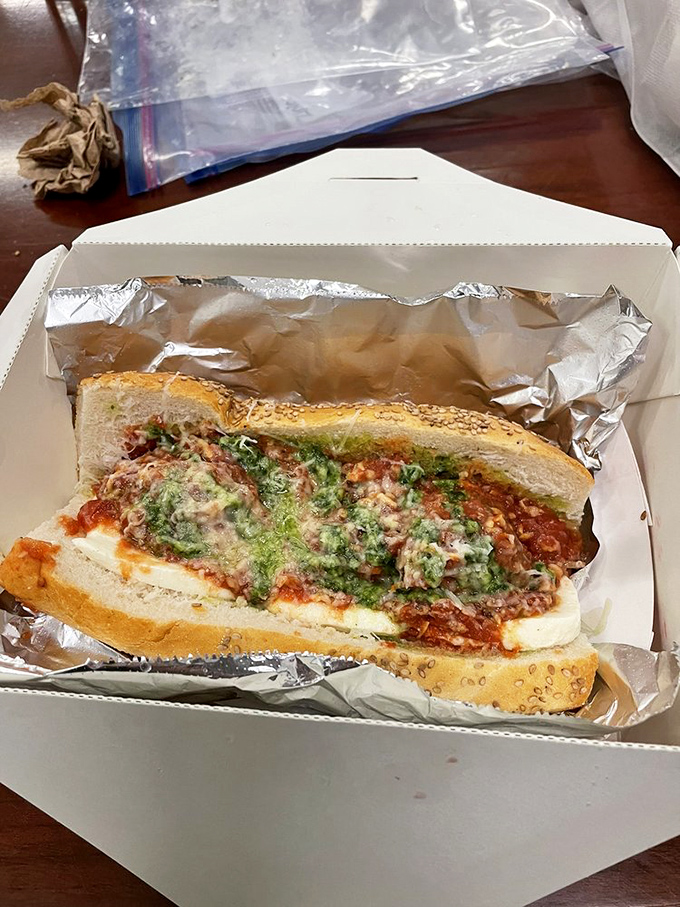 A meatball sandwich that bridges Italian tradition with barbecue innovation &ndash; the kind of cultural fusion that makes America delicious.