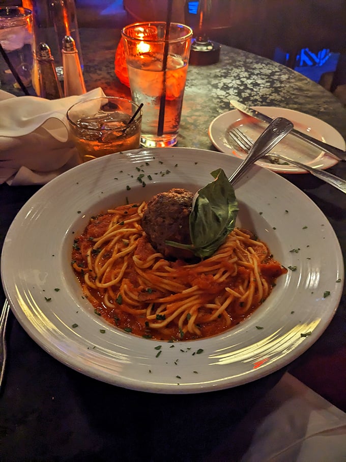 Spaghetti and meatballs: The classic duo that never goes out of style. It's comfort food with a side of nostalgia.