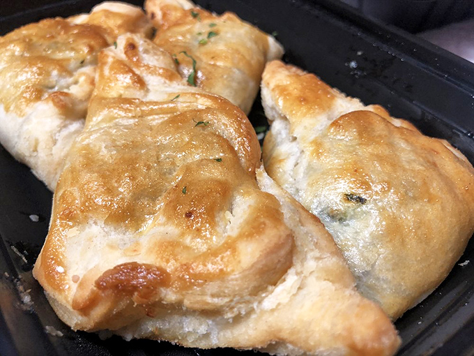 Spanakopita that shatters with purpose – flaky phyllo giving way to a spinach and feta filling that makes you wonder why you ever ate anything else.