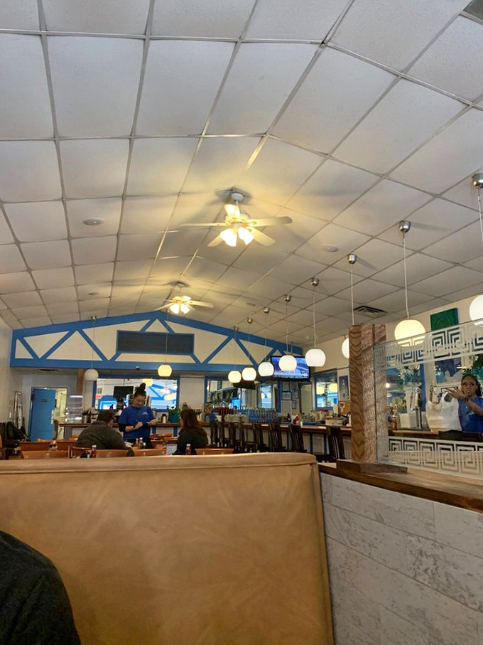 The dining room hums with conversation and clinking glasses &ndash; where regulars become friends and first-timers become regulars.