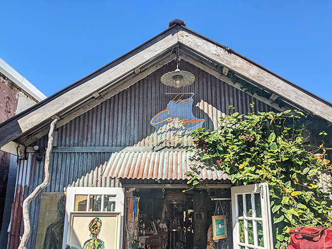 The Copper Column's weathered metal exterior houses treasures that tell stories&mdash;the kind of place where one person's castoff becomes another's conversation piece.