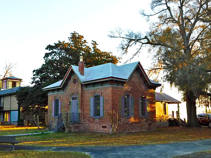 This charming brick cottage once served as Eufaula's jail. Who knew incarceration could look so quaint? Those walls surely hold fascinating stories.