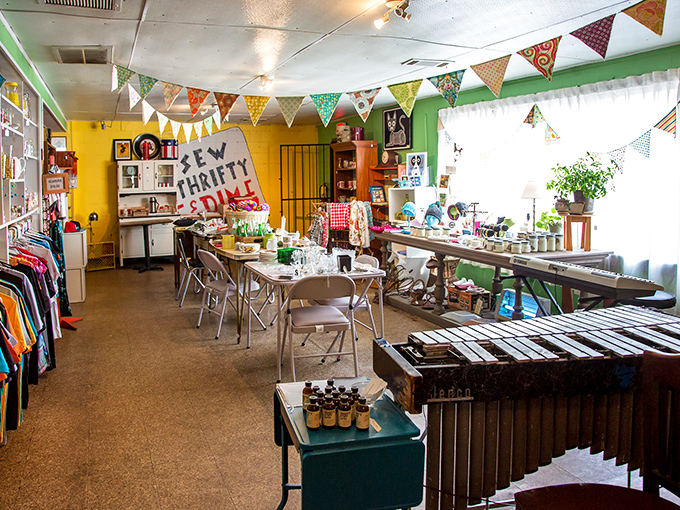 Beyond food, the thrift store section offers treasures and trinkets&mdash;because who doesn't want to shop after conquering a plate of biscuits?