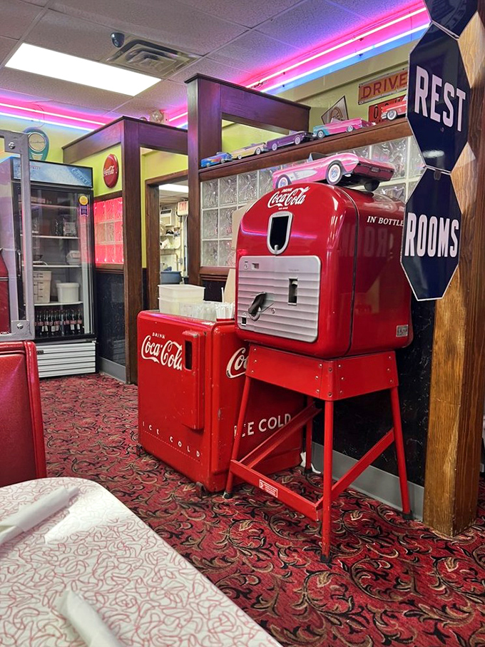 Vintage Coca-Cola machines aren't just decoration&mdash;they're guardians of the diner's soul, keeping watch over decades of shared meals and conversations. 