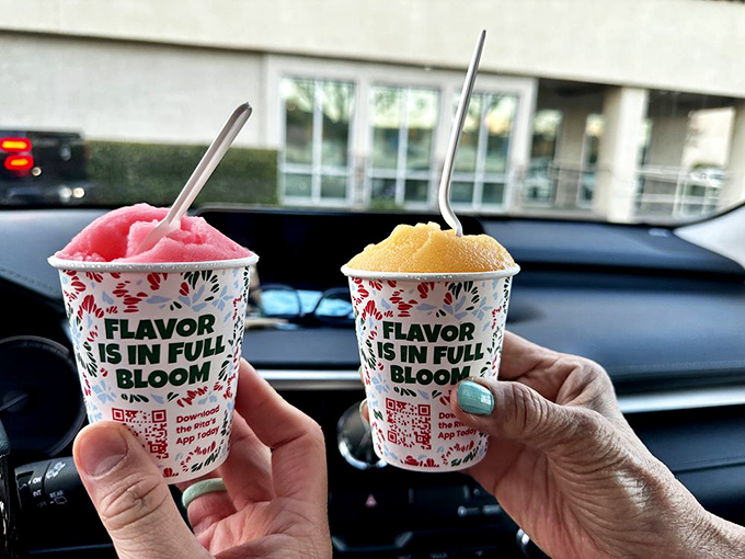 Two cups of Italian ice, enjoyed in a car &ndash; the most LA way to experience frozen treats. Traffic has never been sweeter.