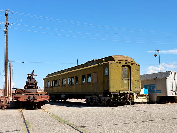 Vintage train cars at the Western America Railroad Museum stand as steel monuments to the transportation revolution that put Barstow on the map long before GPS existed.