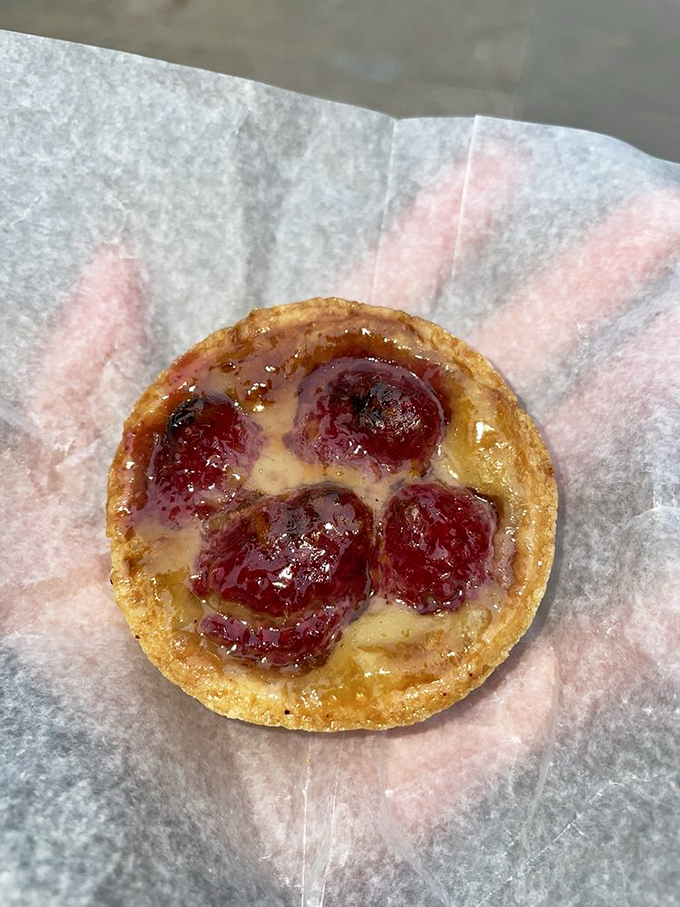 The raspberry tart that makes you question all other desserts you've ever loved. Those jewel-like berries practically sing with tartness. 