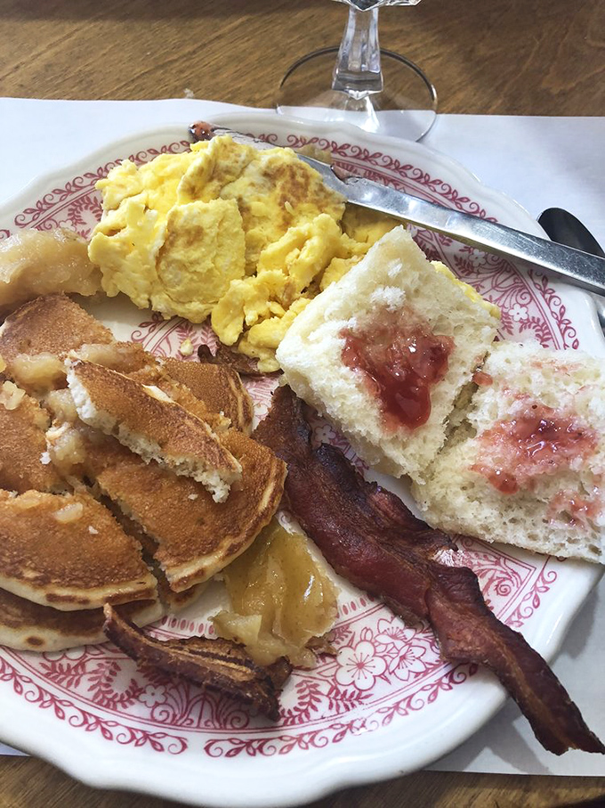 Breakfast of champions&mdash;or anyone who appreciates that perfect balance of sweet pancakes, savory bacon, and eggs done just right.