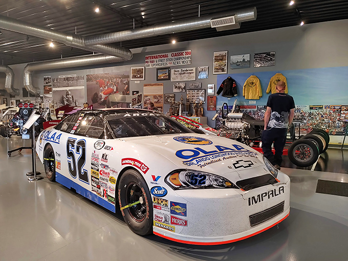 The sleek Chevy Impala #52 represents modern NASCAR engineering&mdash;a far cry from the modified street cars that once dominated local tracks.