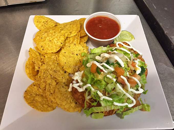 Golden, crispy, and waiting to be devoured&mdash;this chimichanga isn't just fried, it's transformed. The sides aren't accessories, they're necessities.