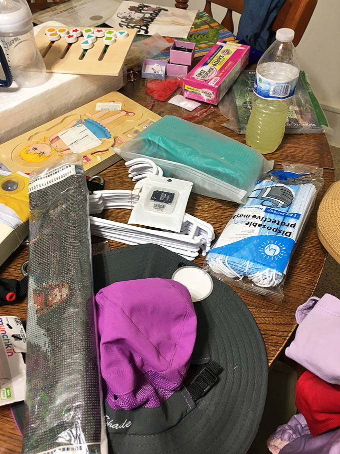 The ultimate haul&mdash;a tabletop of random treasures that tell the story of a successful bin dive. One person's returns become another's retail therapy.