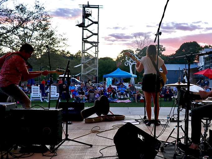 Outdoor concerts bring the community together as the sun sets over Allegan. The music might be contemporary, but the tradition of gathering under the stars is timeless.