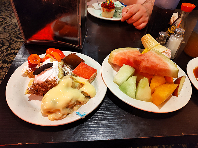The dessert station's sweet finale &ndash; where chocolate meets fruit in a blissful conclusion to your feast. Because after three plates of crab legs, you "need" dessert.