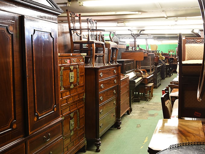 Furniture Tetris: expert level. Navigating these wooden canyons requires spatial awareness skills they don't teach in driver's education classes.
