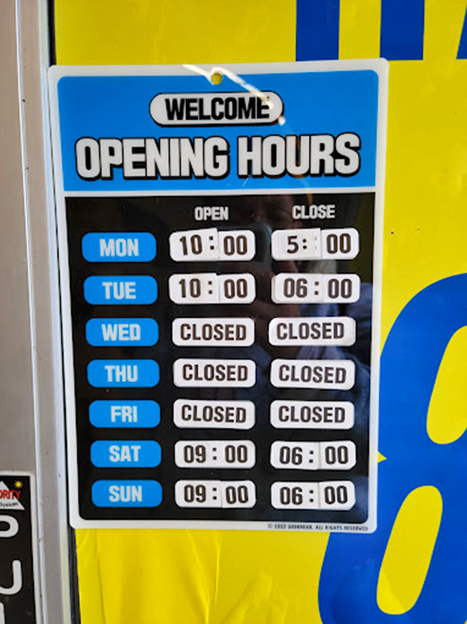 The sacred schedule &ndash; memorize it like your Social Security number. These hours are the difference between finding treasure and finding disappointment.