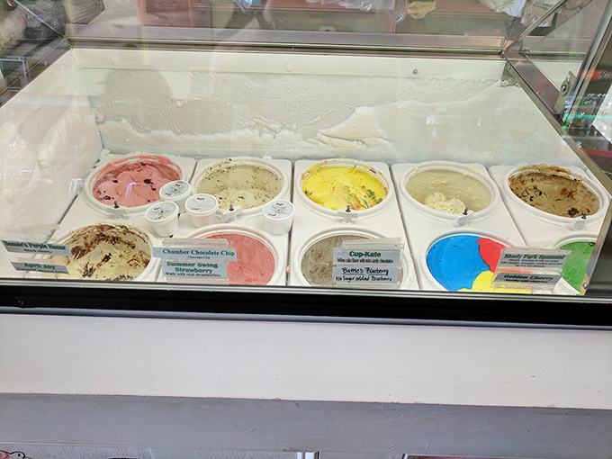 A display case of possibilities&mdash;each flavor a different journey, each scoop a different story waiting to be told.