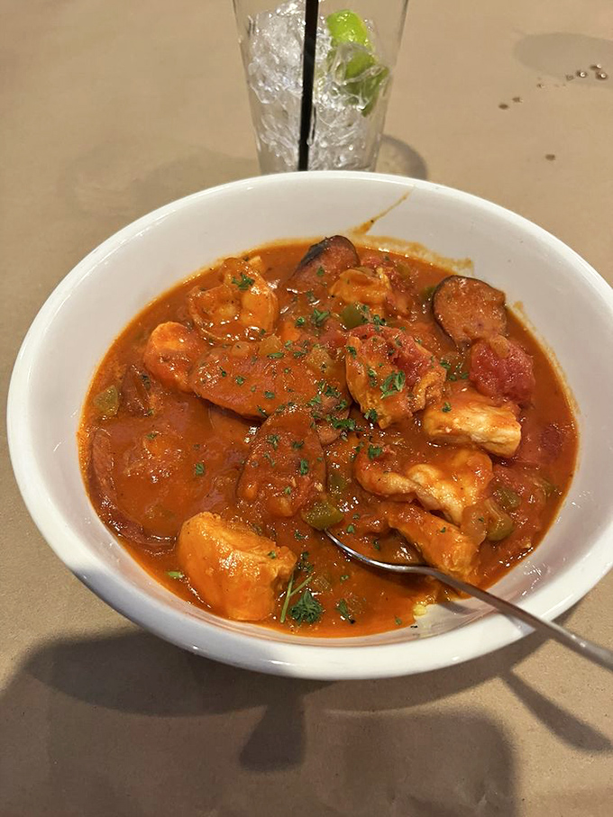 This jambalaya isn't just spicy&mdash;it's telling stories about New Orleans while warming your soul one spoonful at a time.