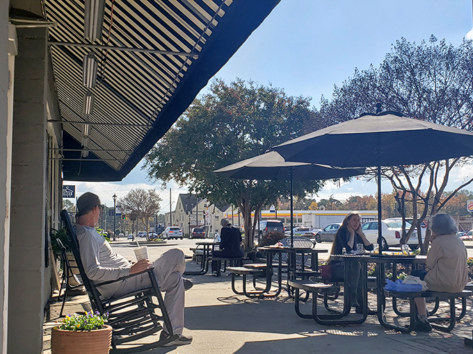The rocking chairs outside aren't just seats &ndash; they're Southern meditation stations where sweet tea and good conversation merge into pure contentment.