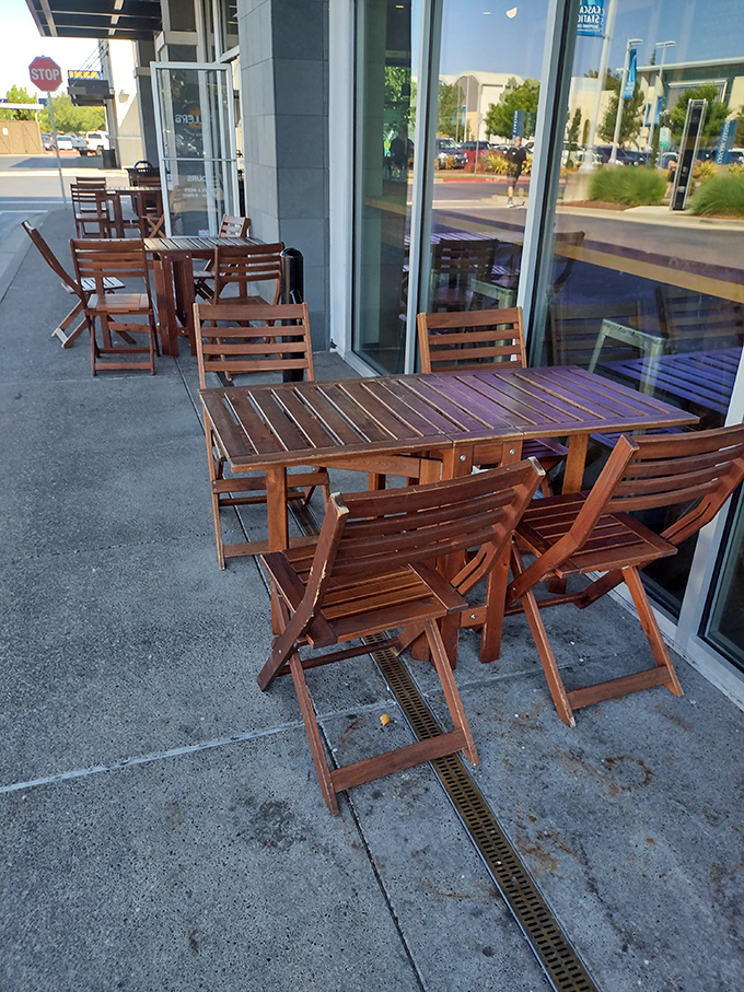Outdoor seating for those rare perfect Portland days when the sun decides to make a guest appearance and your burger deserves a view. 