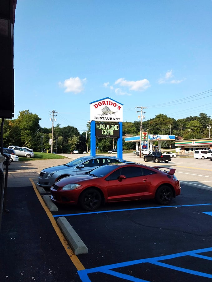 The parking lot&mdash;your first challenge before the reward of Pittsburgh's finest fish. Worth every circled minute in seafood currency.