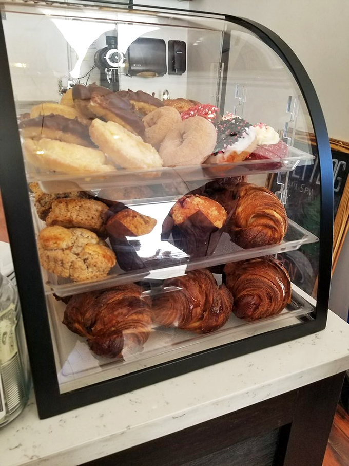 The pastry case &ndash; where willpower goes to die and breakfast dreams come true. That croissant is practically whispering your name.