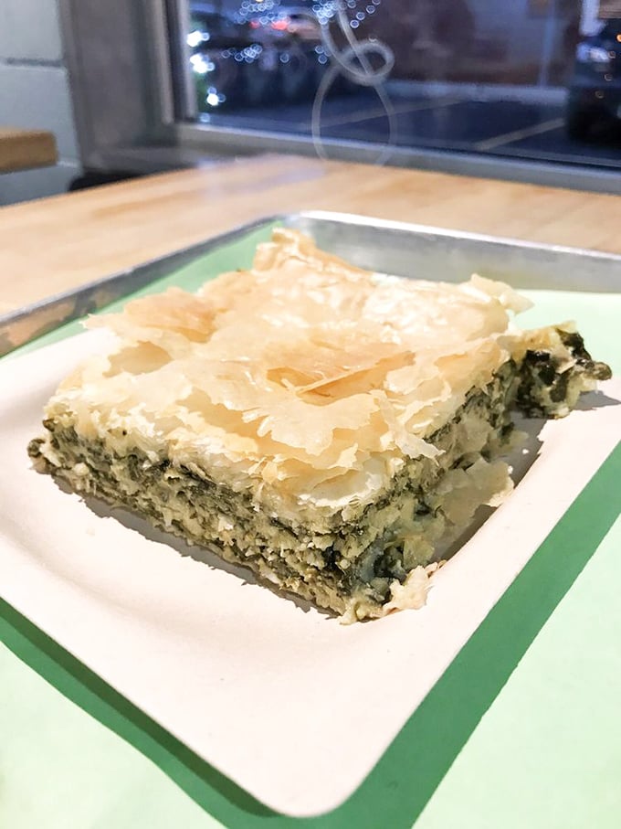Spanakopita: where spinach finally gets the respect it deserves. Those flaky layers of phyllo hide a savory treasure worth discovering.