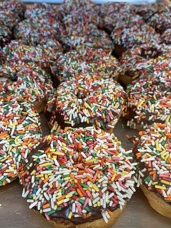 Sprinkles aren't just for kids&mdash;they're for anyone who understands that sometimes happiness comes in tiny, colorful cylinders atop chocolate glaze.