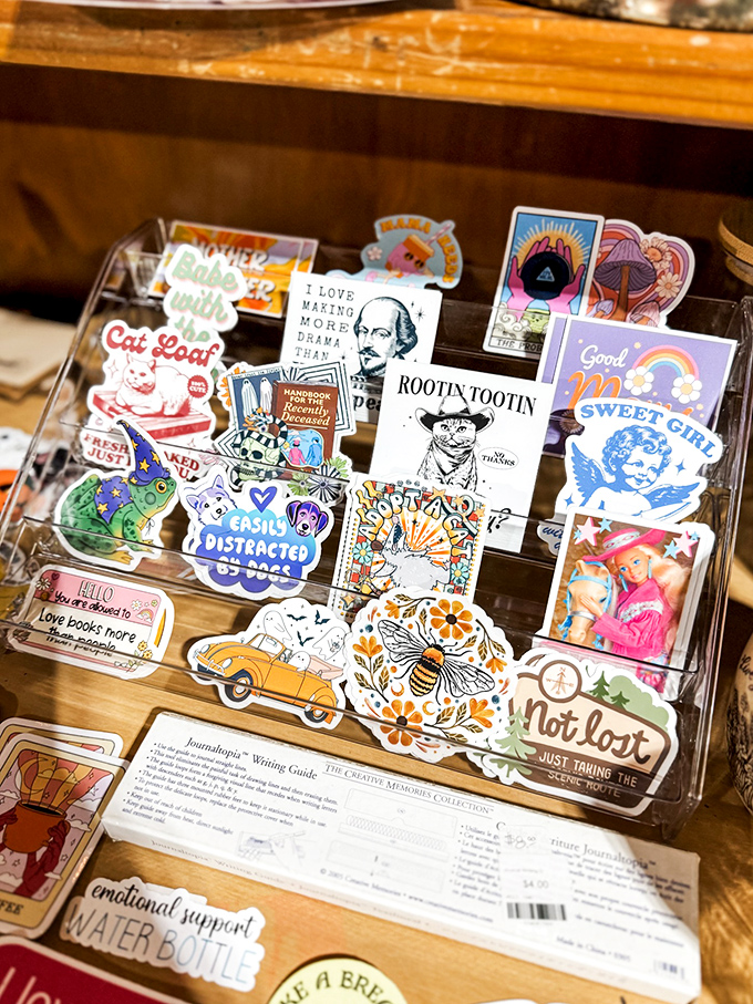 Sticker shock of the good kind! These little adhesive personality statements are how we tell the world "I'm quirky, but approachable."