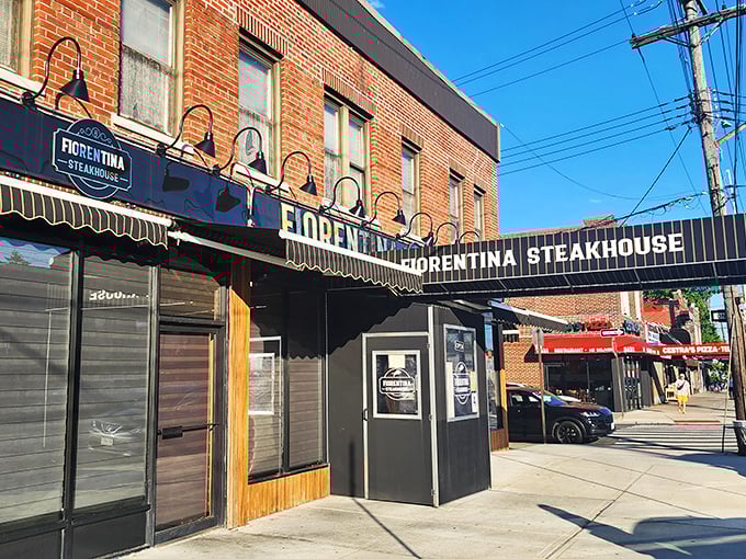 Fiorentina's understated brick exterior keeps the secret that inside awaits T-bones that would make an Italian grandmother weep with joy.