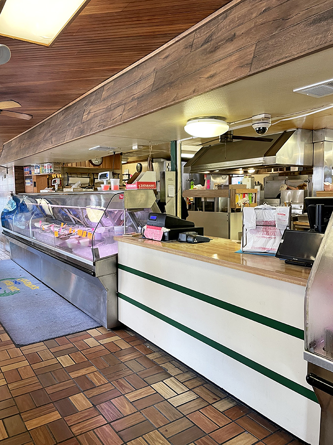 The counter where magic happens. Simple, efficient, and ready to transform fresh fish into memories you'll be talking about for weeks.