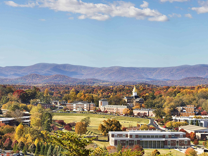 The University of North Georgia campus nestles among rolling hills and mountains, bringing youthful energy to this historic gold rush town.